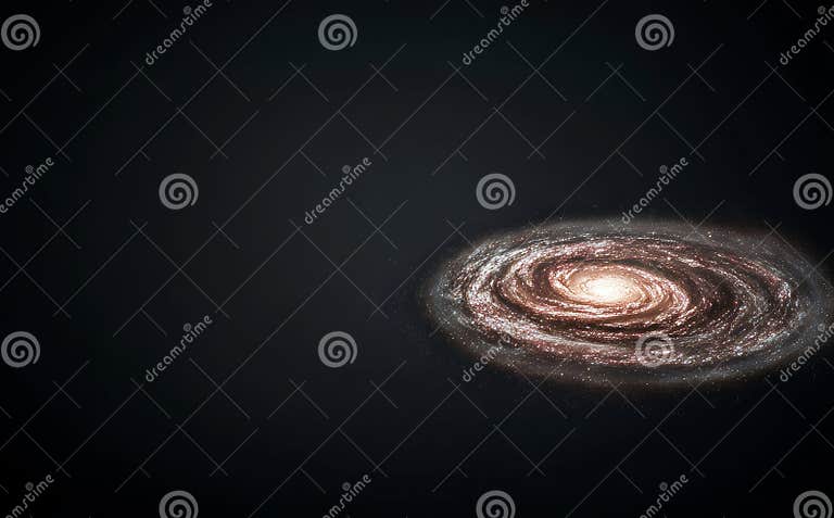 Detailed 3D Illustration of a Galaxy in Deep Space. 4K Space Art in ...