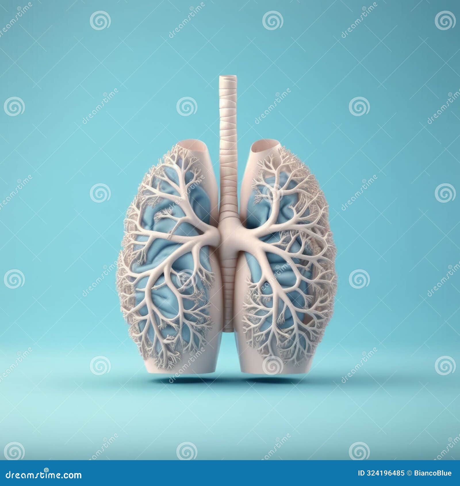 Detailed 3D Image of Human Lungs. Medical and Healthcare Educational ...