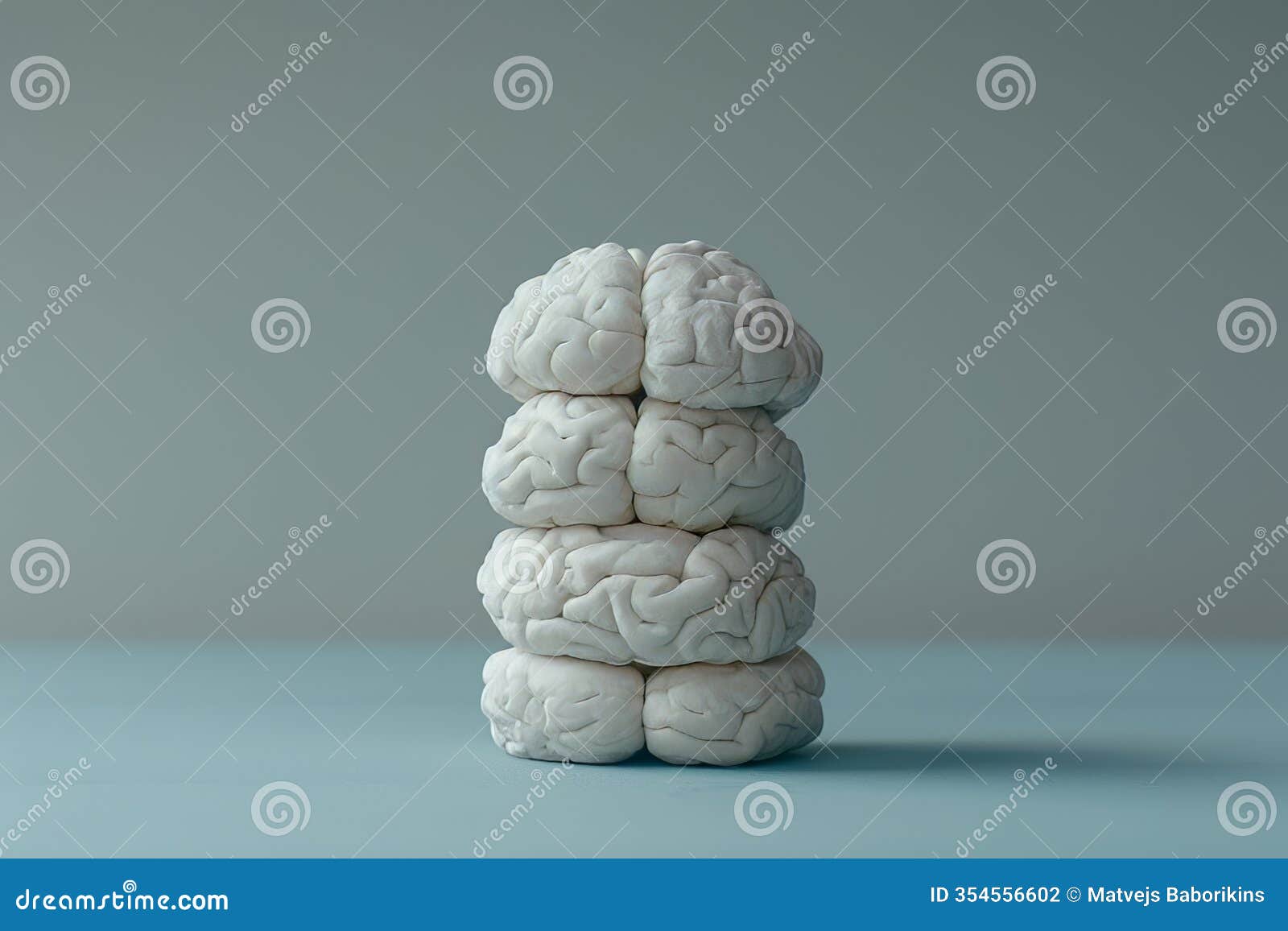 Detailed 3d Medical Visualization of Brain Anatomy with Highlighted ...