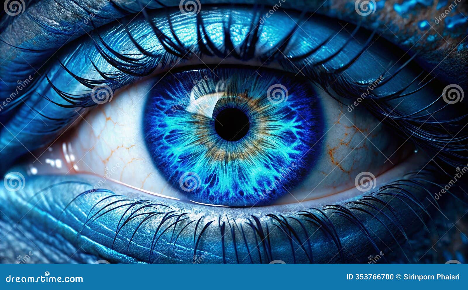 Detailed 3D Model Of A Blue Human Iris A Visual Deep Dive Into Eye ...