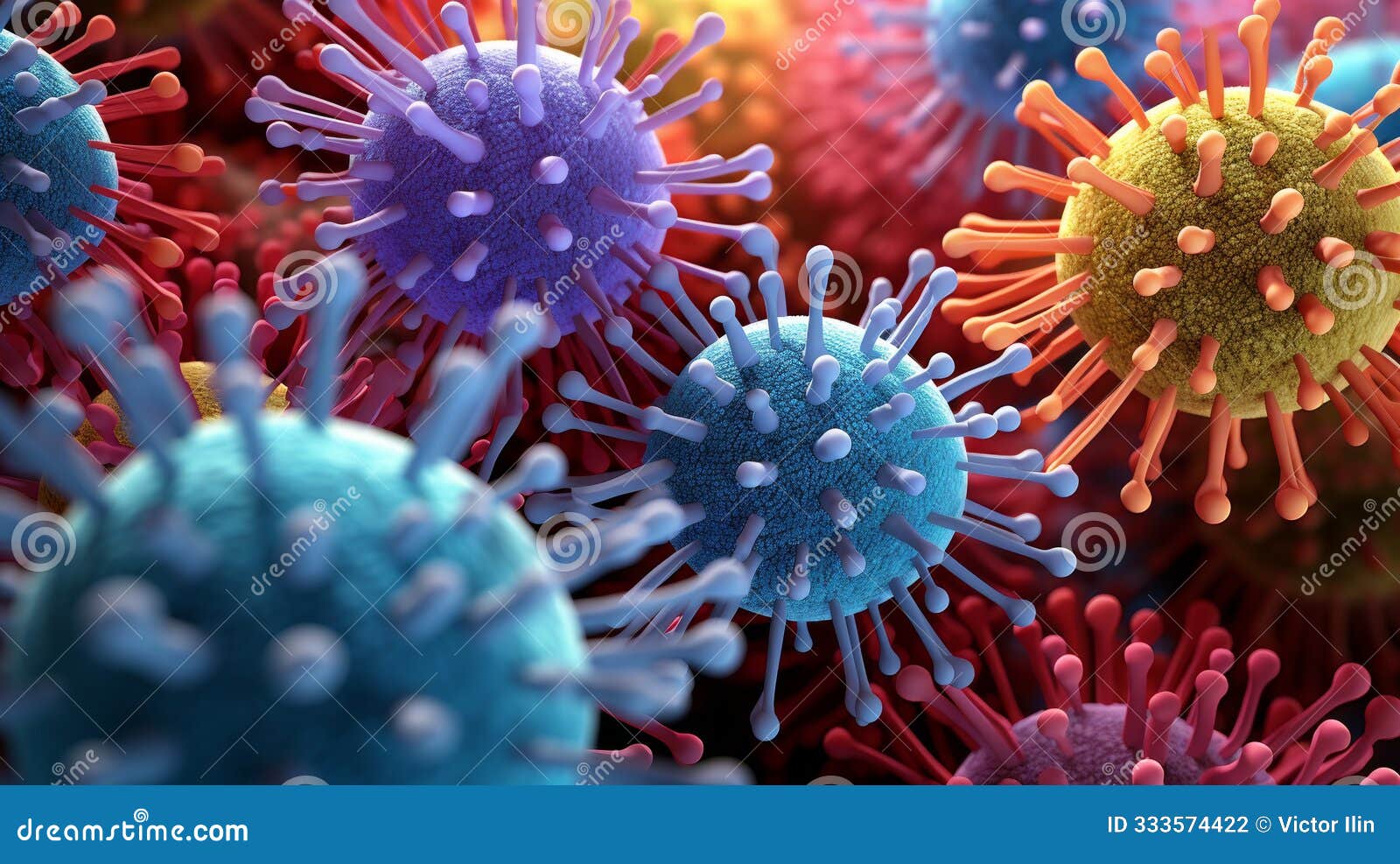 Detailed 3d Model of Influenza Virus at High Magnification for Enhanced ...