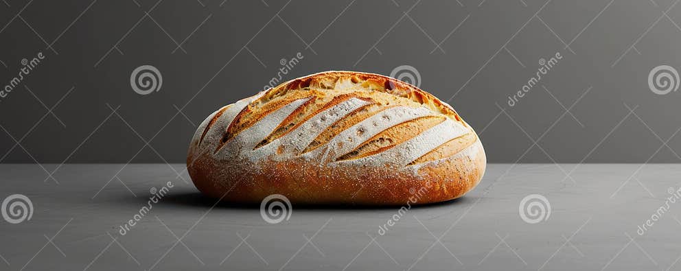 Detailed 3D Model of a Rustic Bread Loaf with a Crispy Crust and Soft ...