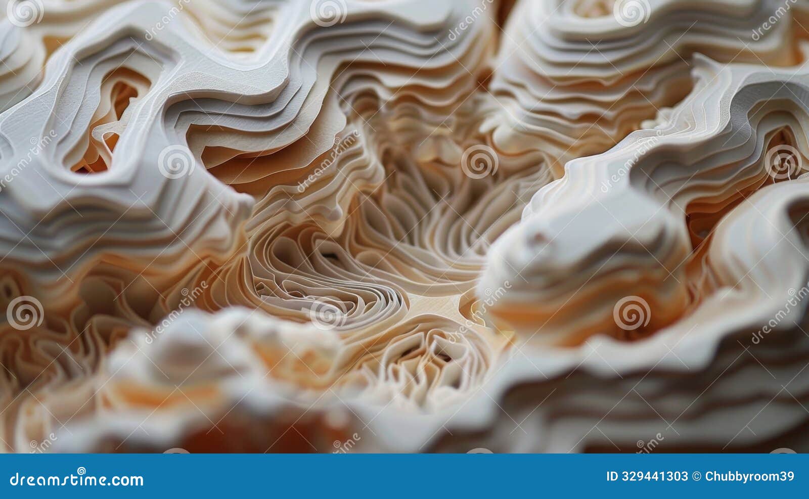 Detailed 3D Paper Cut Brain Model Symbolizing Overthinking with Tangled ...