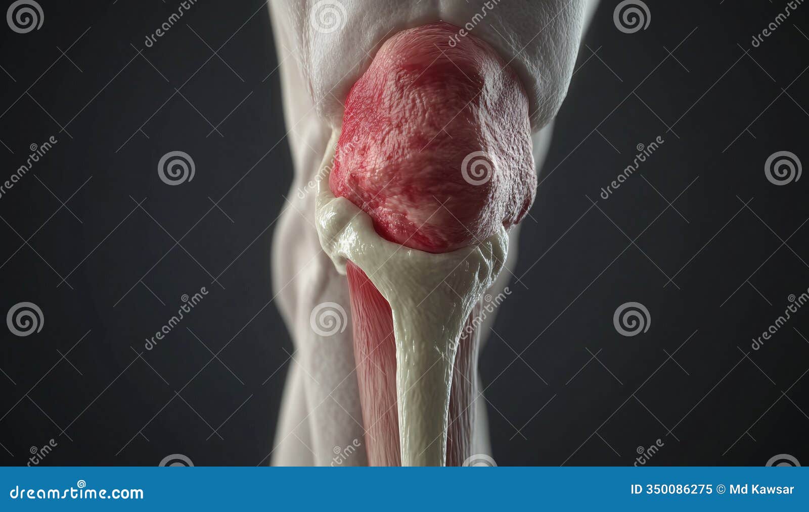 Detailed 3D Render of Human Knee Joint Anatomy High Quality Image Stock ...