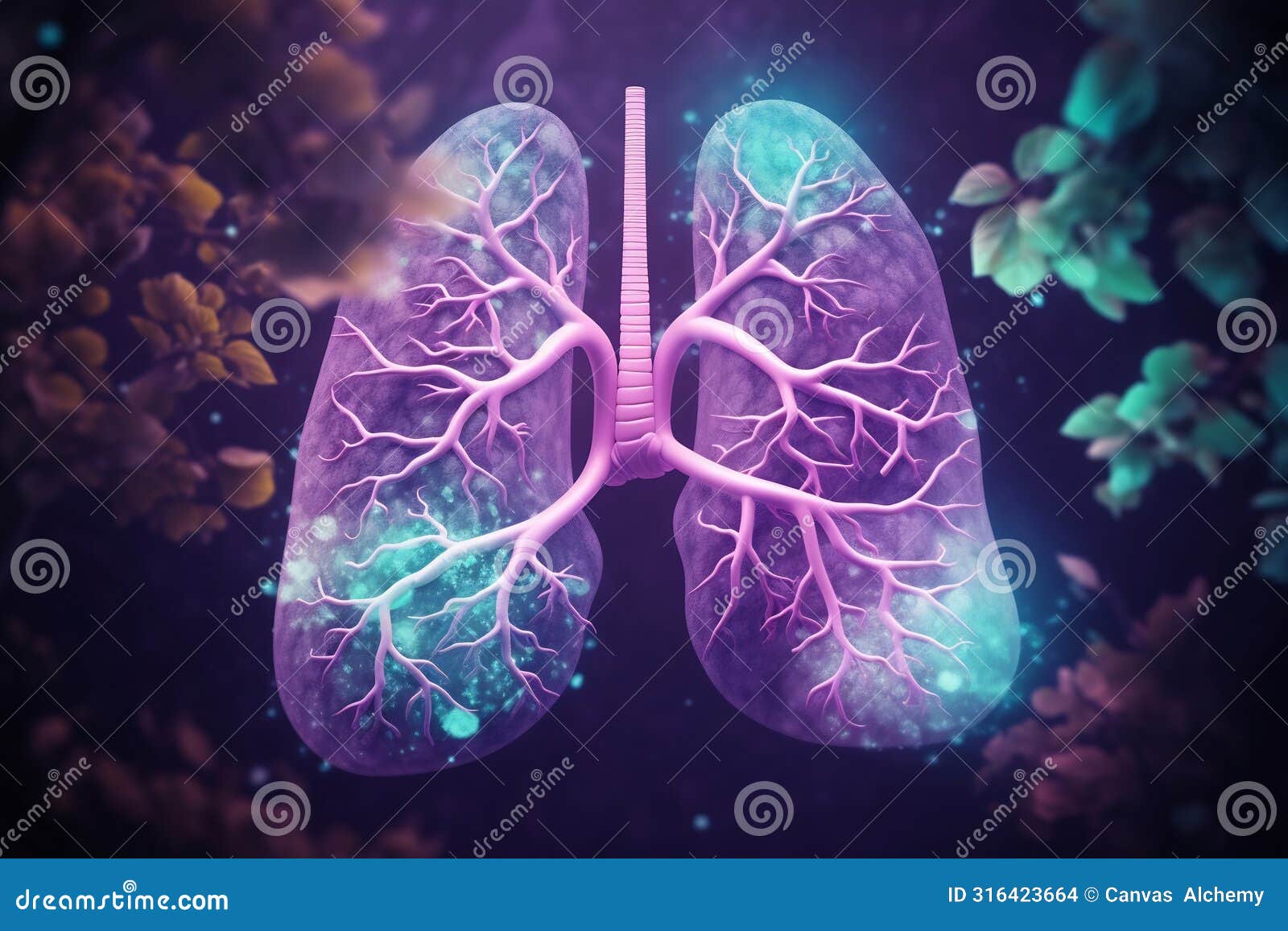 Computer Generated Image of Human Lungs Stock Illustration ...