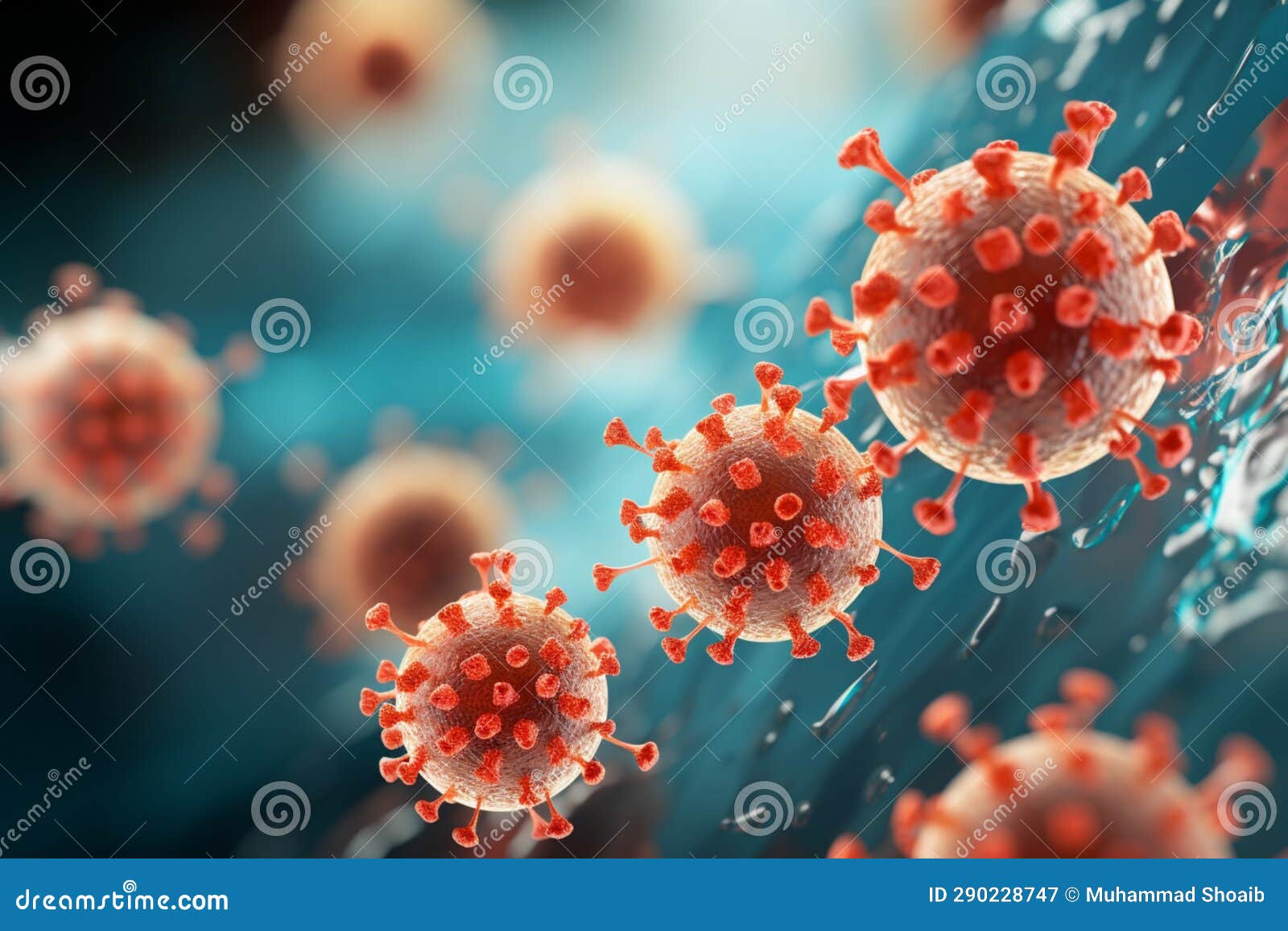 Transparent Virus Specimen Vividly Portrayed Within A 3D Rendered ...