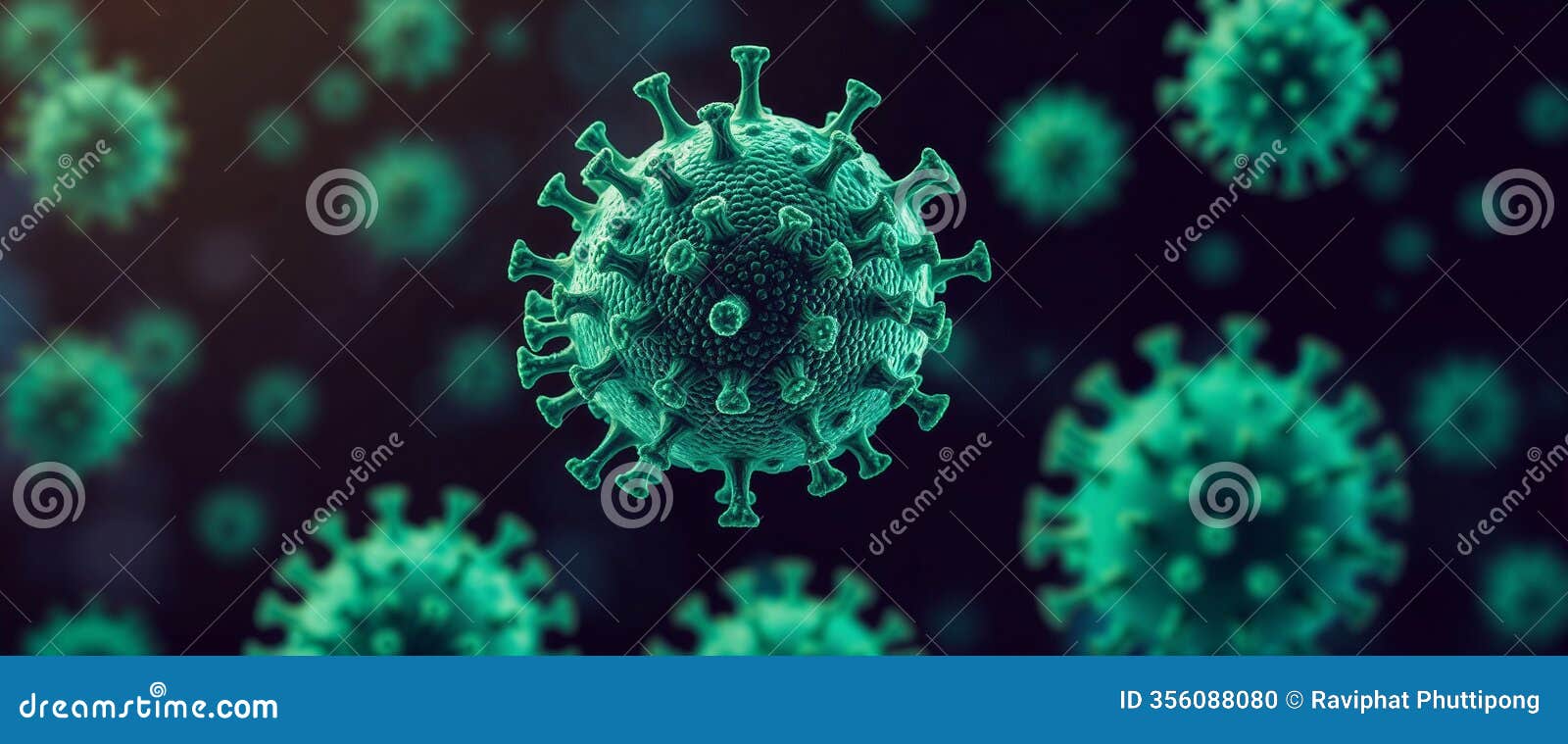 Microscopic Virus: a Detailed 3D Rendering of a Virus Particle ...