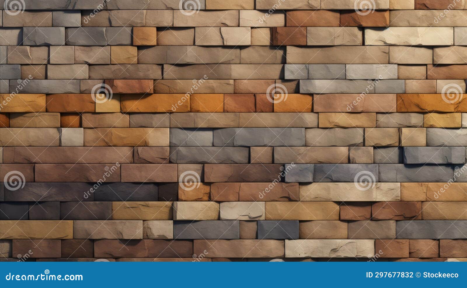 Eco-friendly Brick Wall Design With Realistic Texture Stock Photo ...