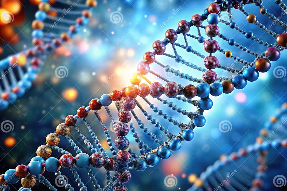 A Detailed 3D Visualization of the DNA Double Helix Exploring the ...
