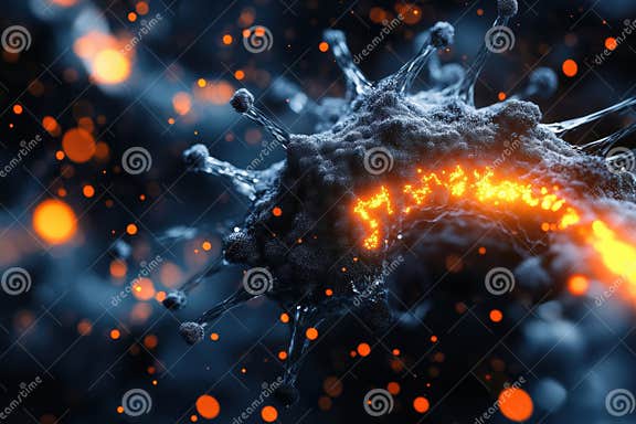 Detailed 3D Visualization of a Virus Structure Highlighting Capsid ...