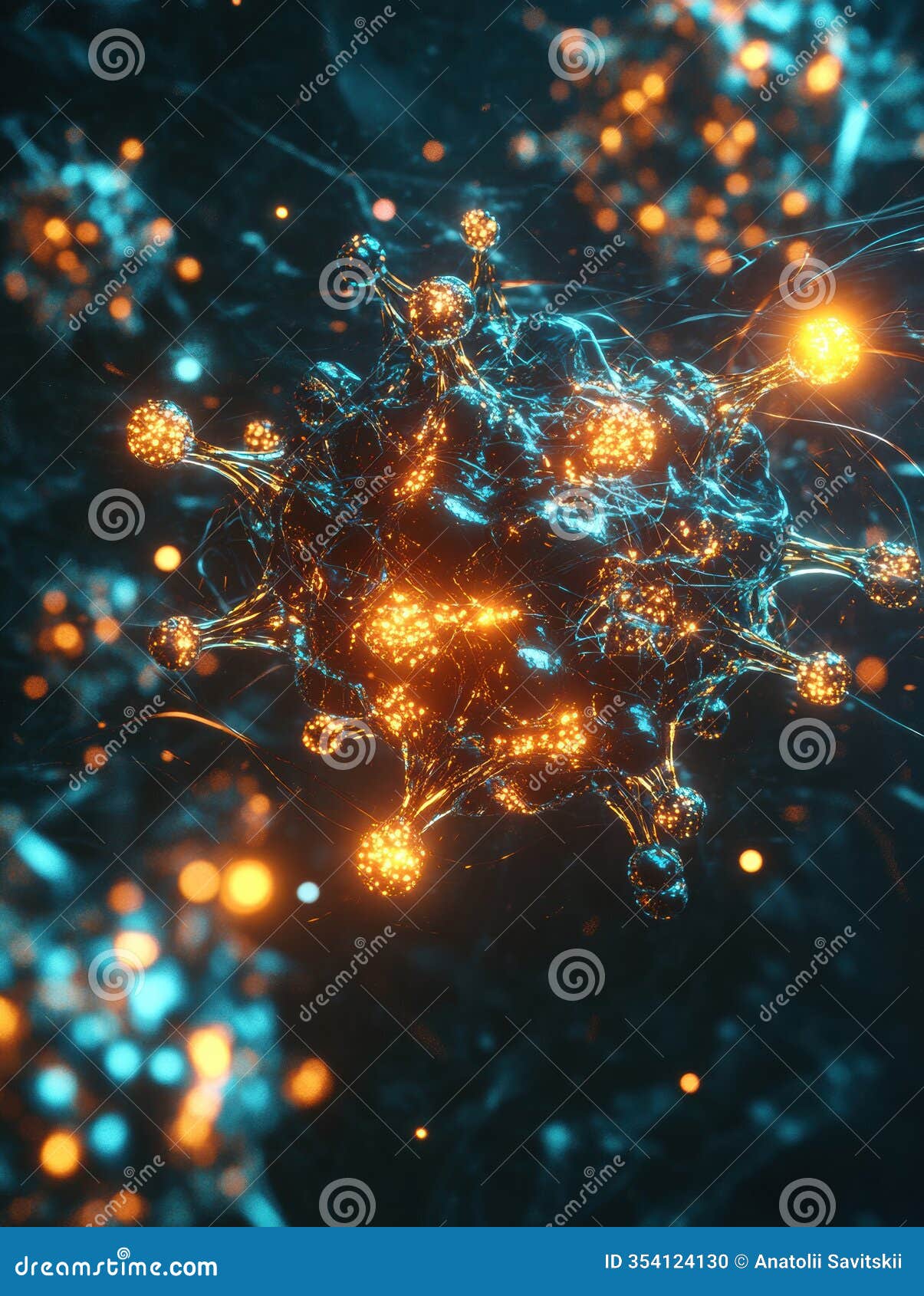 Detailed 3D Visualization of Virus Structure Showcasing Capsid, Spikes ...