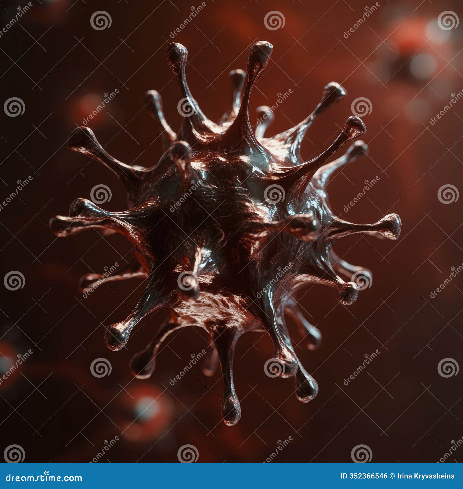 Intricate Representation of Viruses with Dark Textures and Red ...