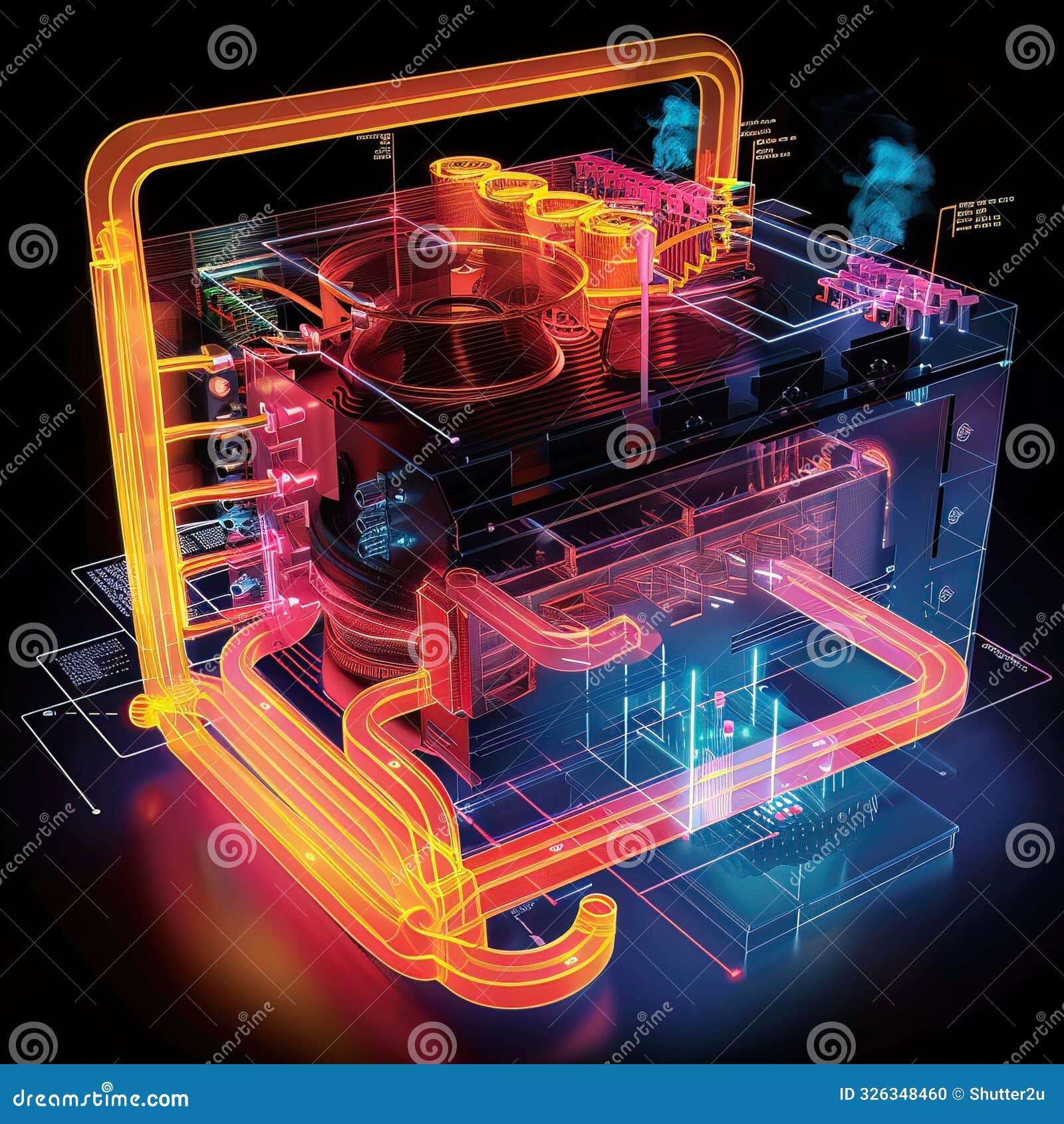 EUV Lithography Diagram Shows Light Path, Mirrors, And Wafer. Outline ...
