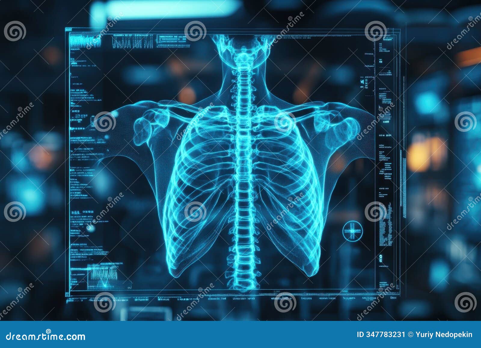 X-ray Visualization of the Human Skeletal Structure and Lungs in a ...