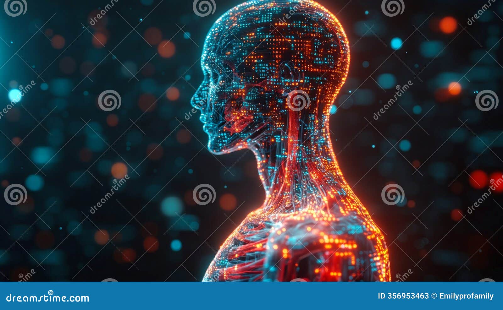 Detailed Digital X-ray Visualization of Human Torso Highlighting ...