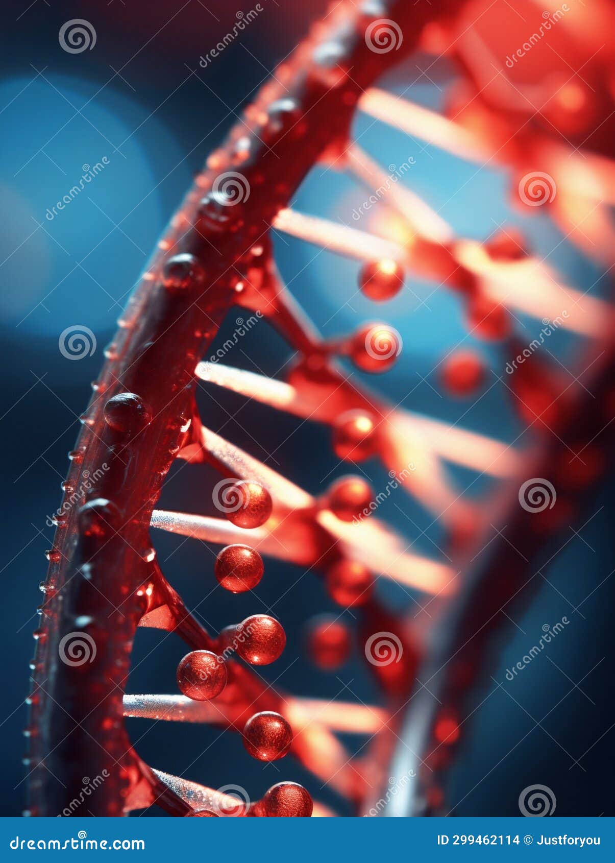 Detailed DNA Helix Structure in Macro View. Generative Ai Stock ...