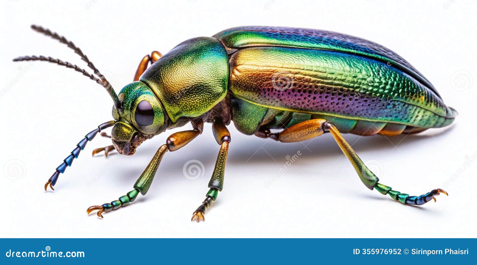 Detailed Dorsal View of the CombClawed Beetle Omophlus Proteus a ...