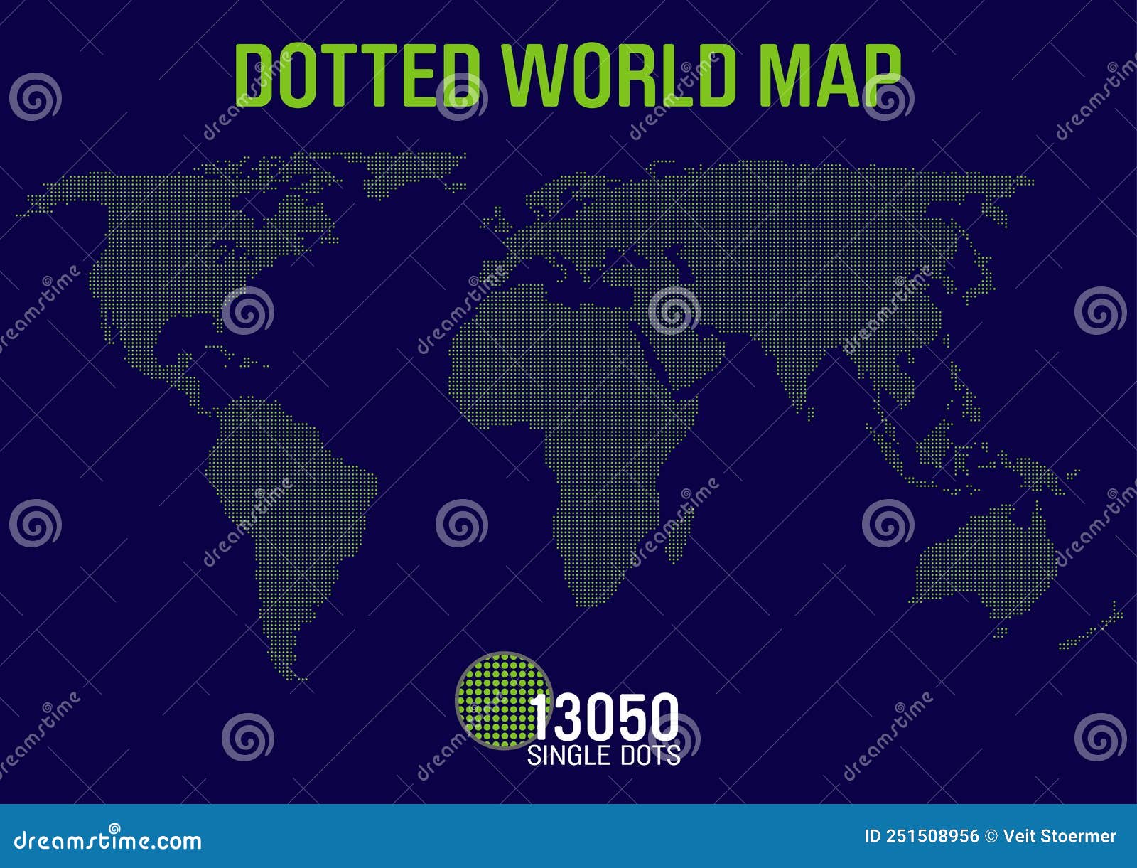 A Detailed Dotted World Map Stock Vector - Illustration of europe ...