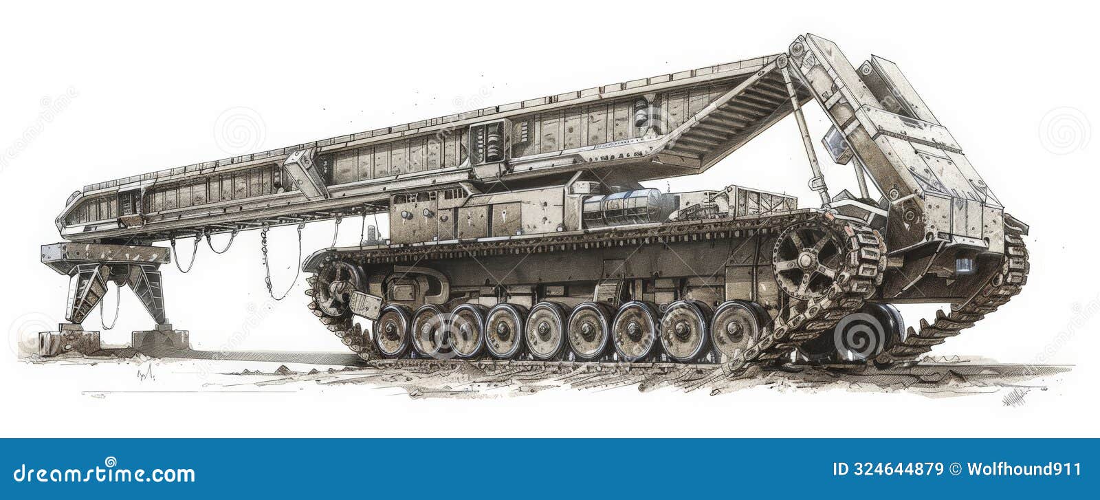 A Detailed Drawing of a Mobile Bridge Layer, Featuring Its Deployment ...
