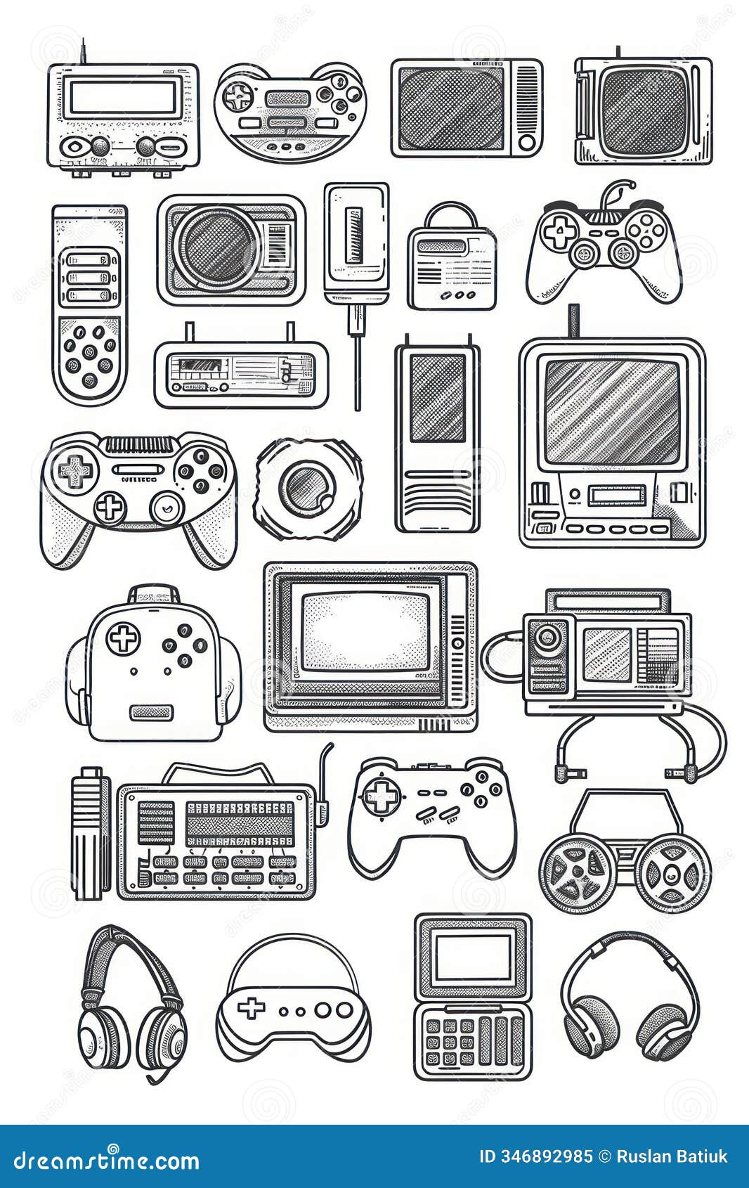Detailed Drawing: Outline Illustration, Form and Structure of Subject ...