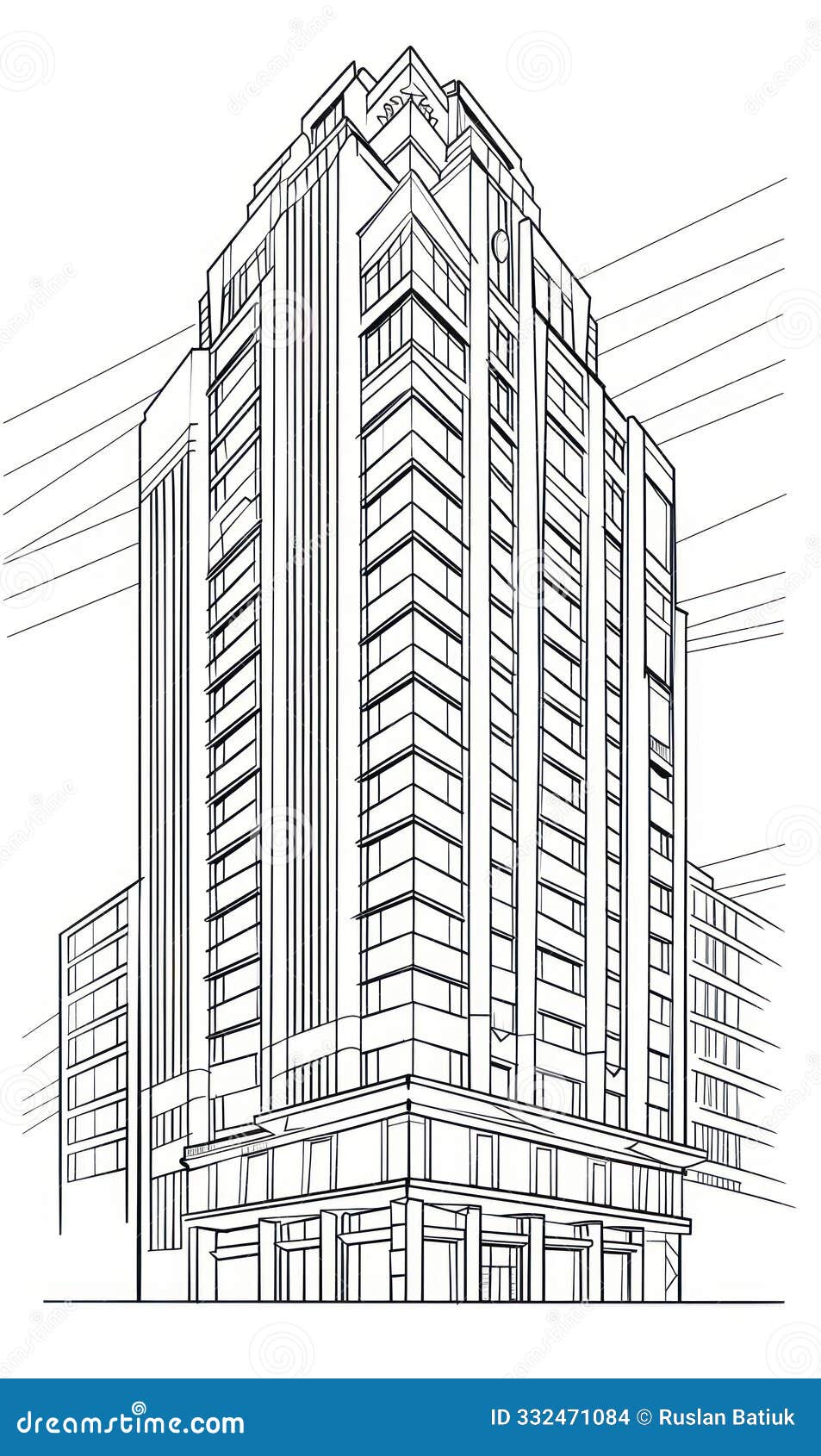 Detailed Drawing: Outline Illustration, Form and Structure of Subject ...