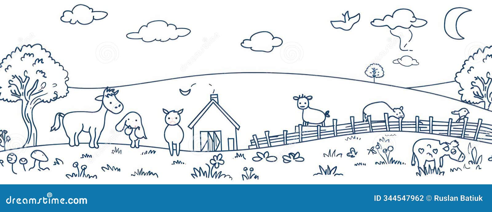 Detailed Drawing: Outline Illustration, Form And Structure Of Subject ...