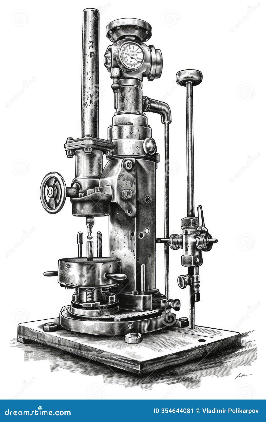 Detailed Drawing of a Steam Engine on a Platform. Suitable for ...
