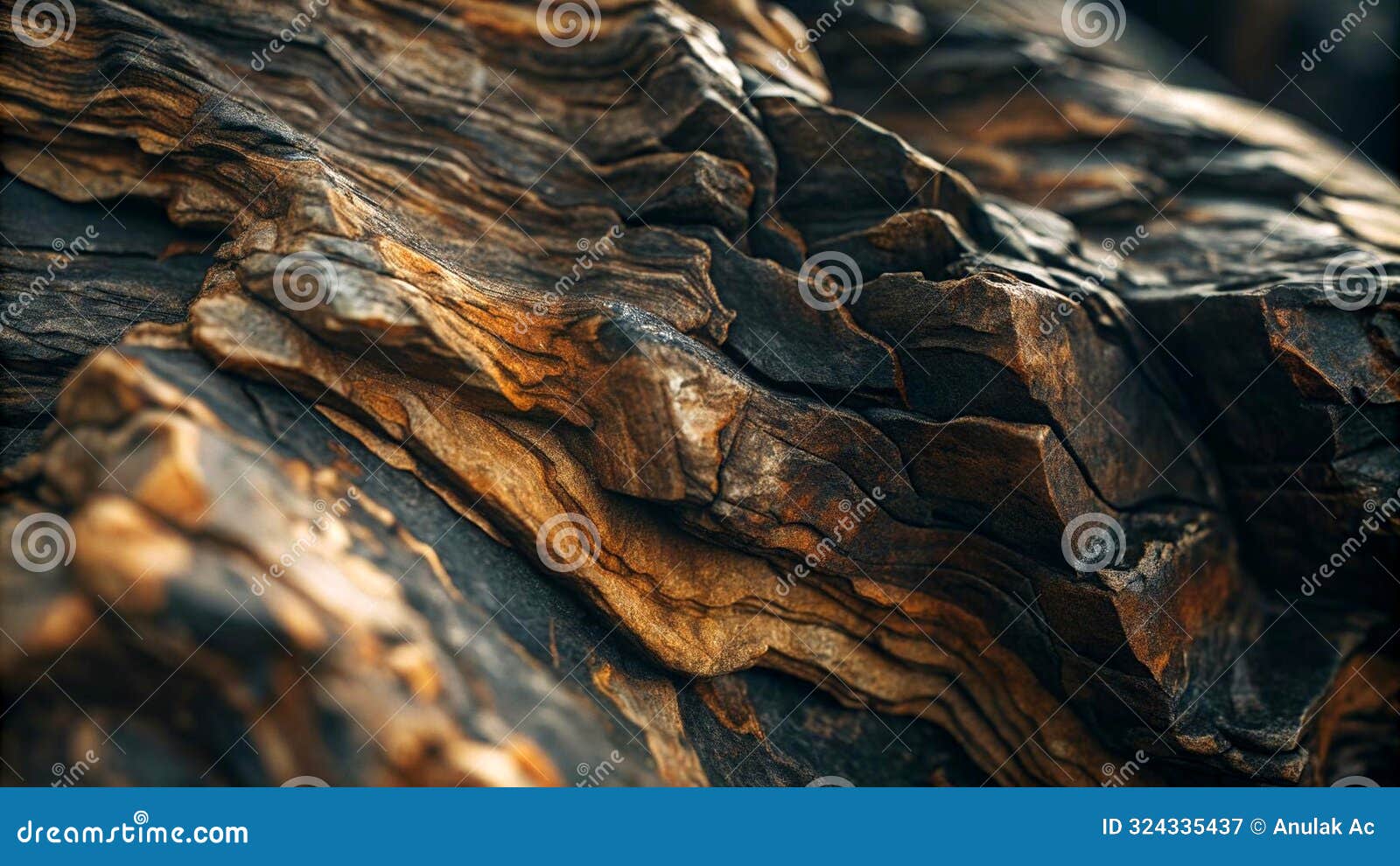 A Symphony of Textures: a Close-Up Exploration of the Surface of a Rock ...
