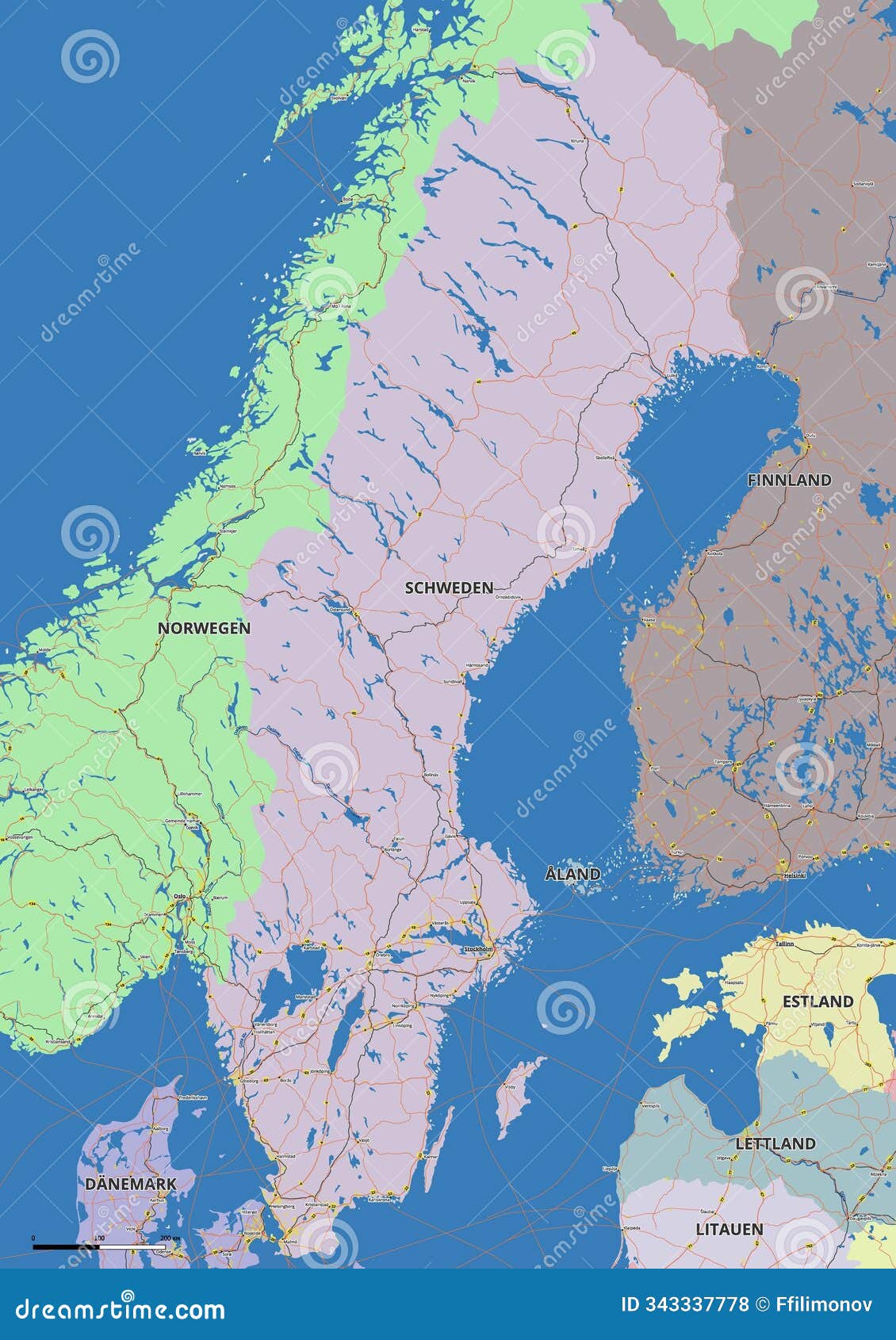 Detailed Editable Political Map With Separated Layers. Argentina ...