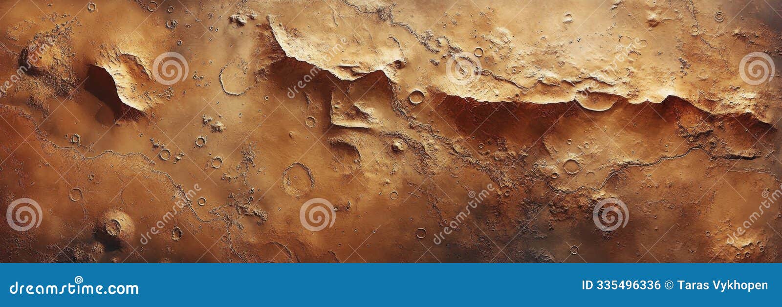 Detailed Educational Poster of Mars Featuring Labeled Surface Features ...