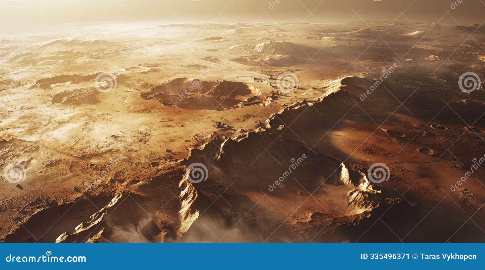 Detailed Educational Poster of Mars Featuring Labeled Surface Features ...