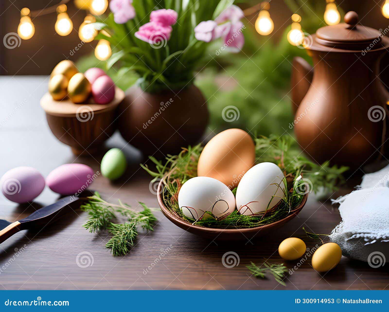 Detailed Egg Creates Cozy Easter Atmosphere. High Stock Illustration ...
