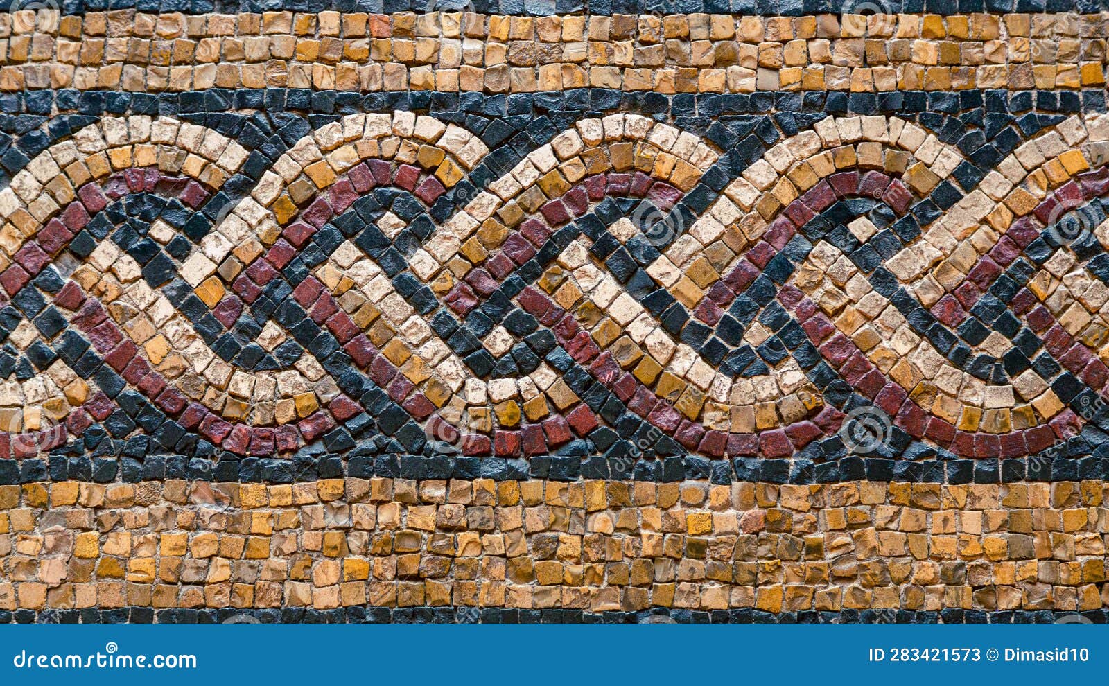 Detailed Elements of Ancient Mosaics Stock Image - Image of surface ...