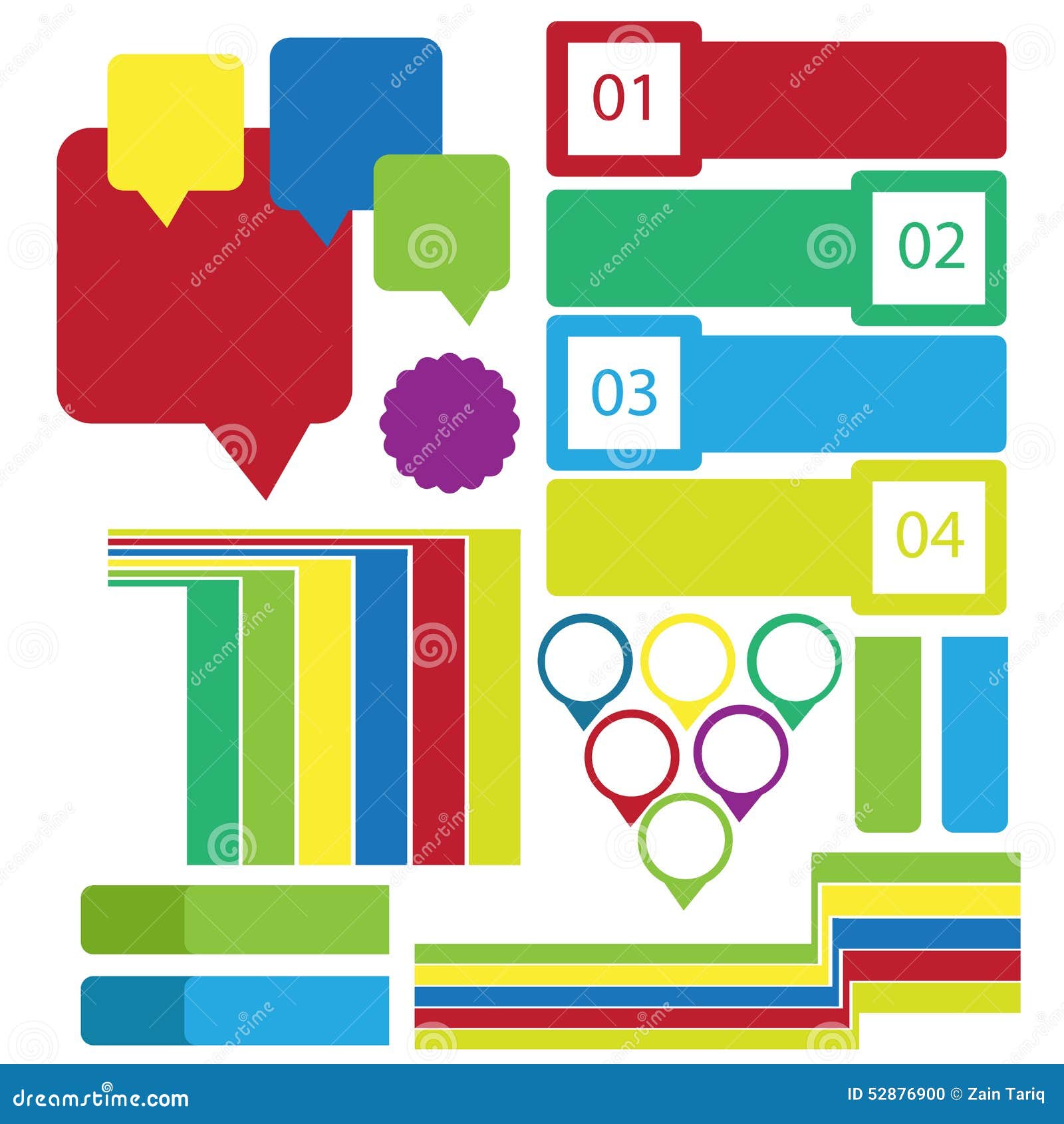 Detailed Elements of Info-graphics with Tags Stock Vector ...