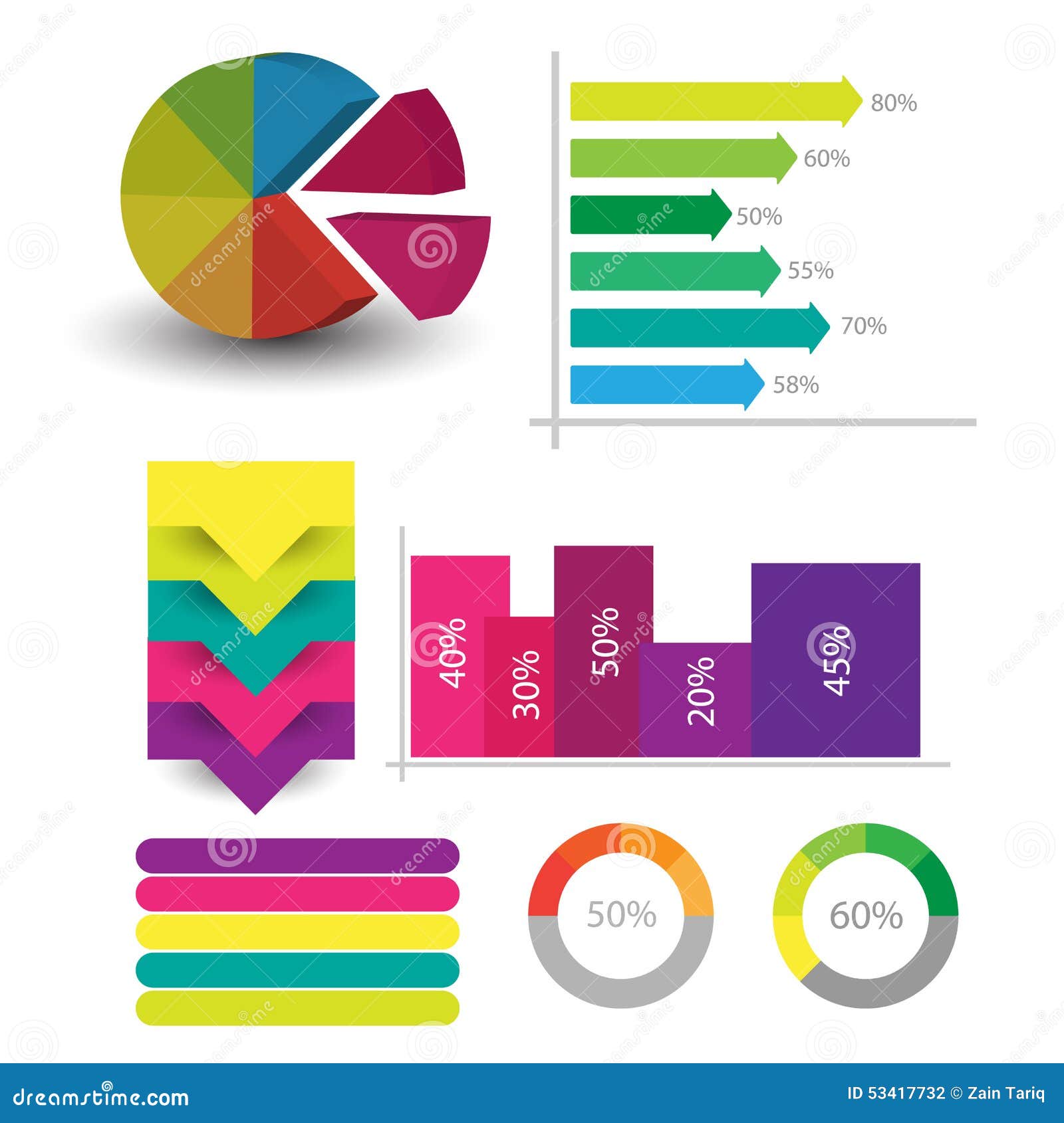 Detailed Elements of Info-graphics with Tags Stock Vector ...