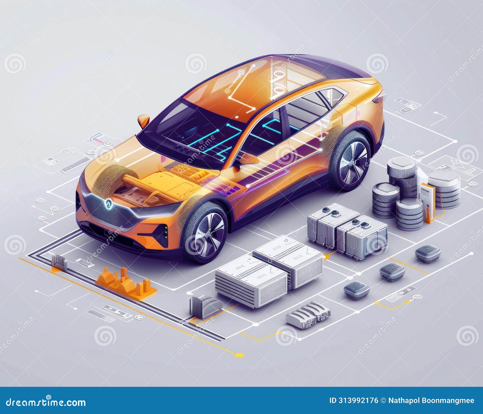 Detailed Evolution of Electric Vehicle Battery , Generative Ai Stock ...