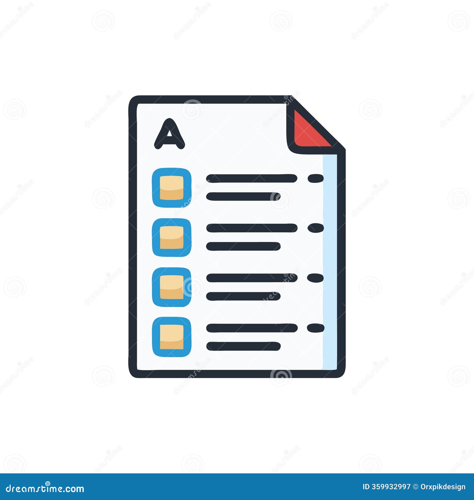 Detailed Exam Answer Sheet Design Stock Illustration - Illustration of ...