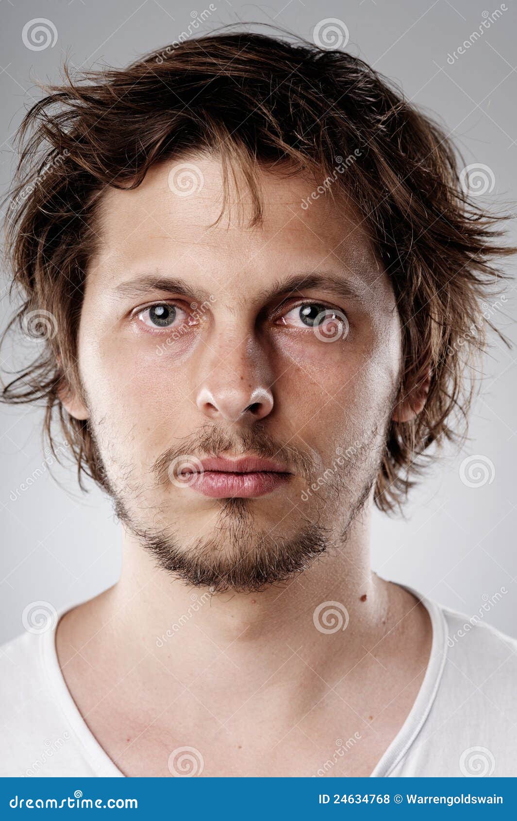 Detailed face portrait stock photo. Image of dude, expression - 24634768
