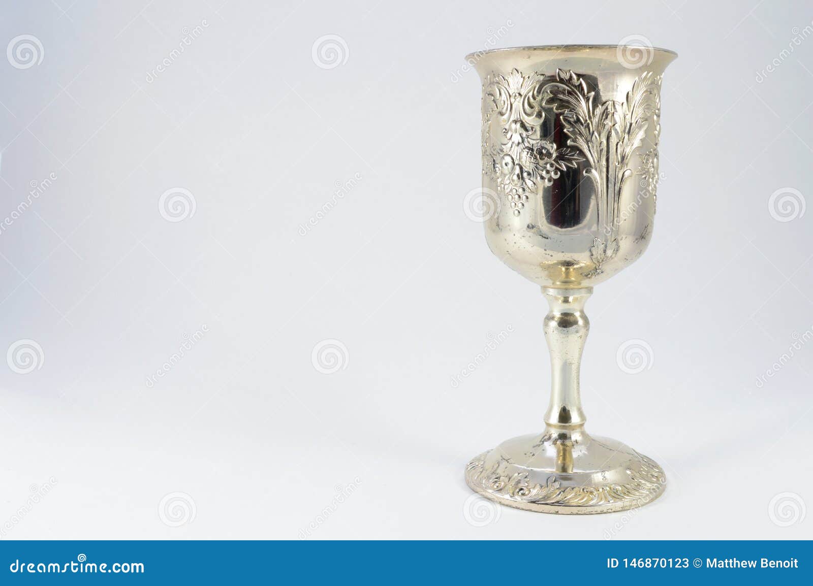 Silver Wine Cup With Matzah, Jewish Symbols For The Passover Pesach ...