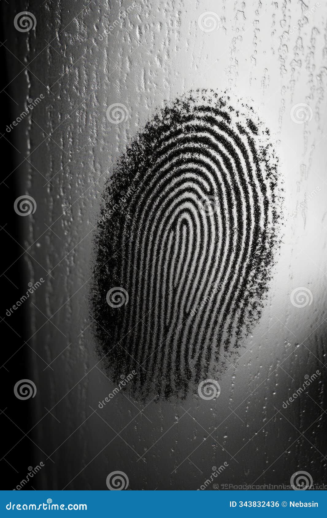 Detailed Fingerprint Pattern With Glowing Lights, Photorealistic ...