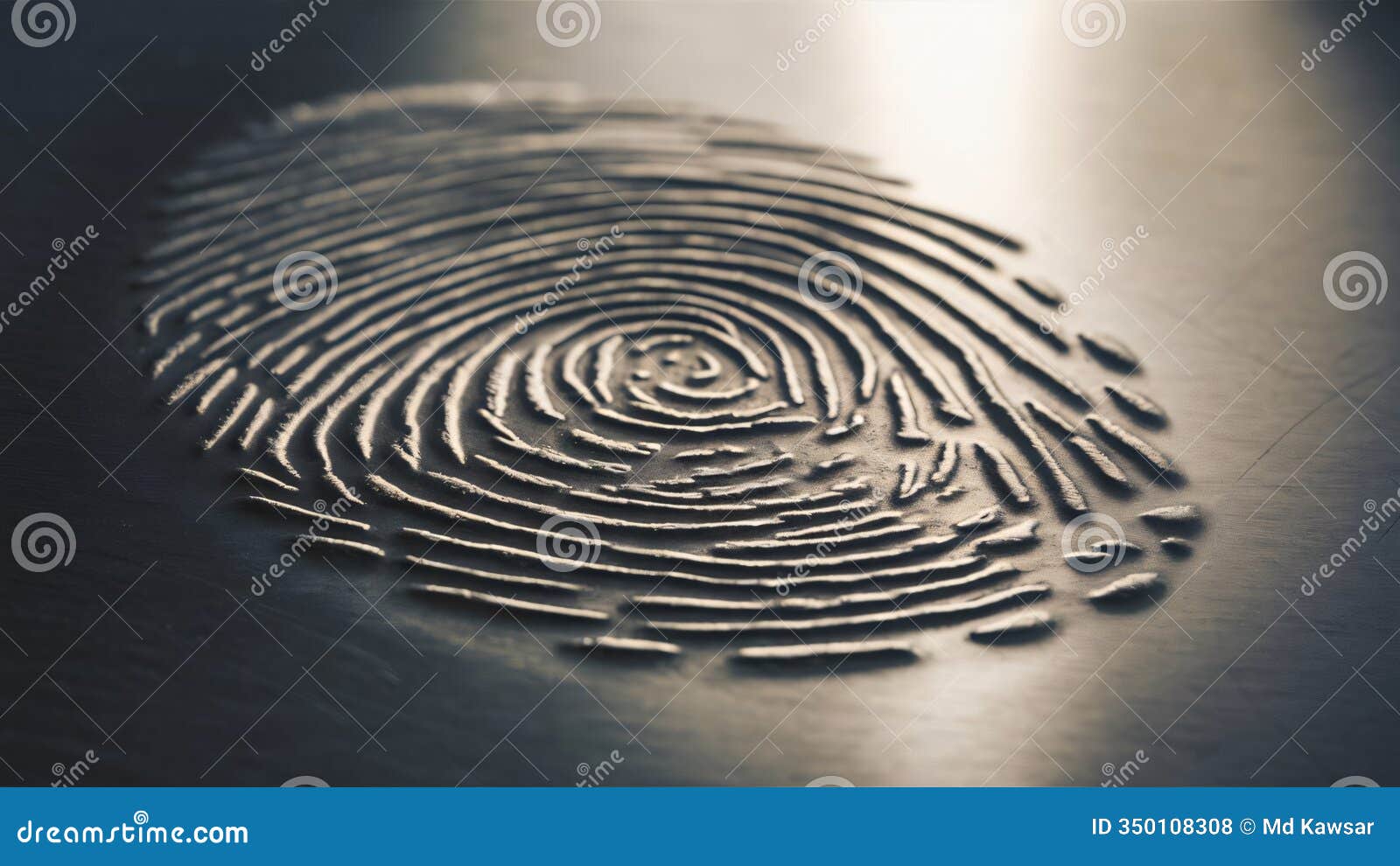 Detailed Fingerprint Impression on Dark Surface, High Quality Image ...