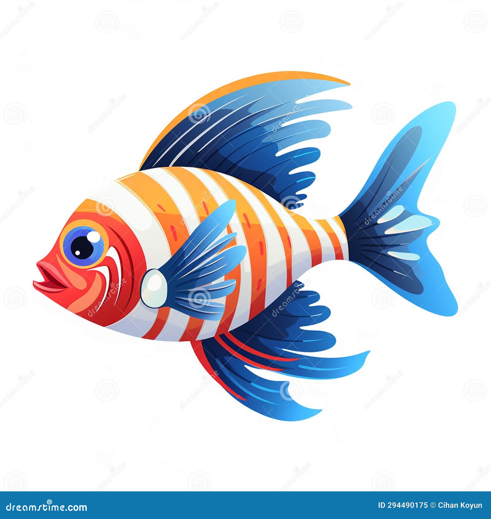 Detailed Fish Drawing for Educational Poster Stock Illustration ...