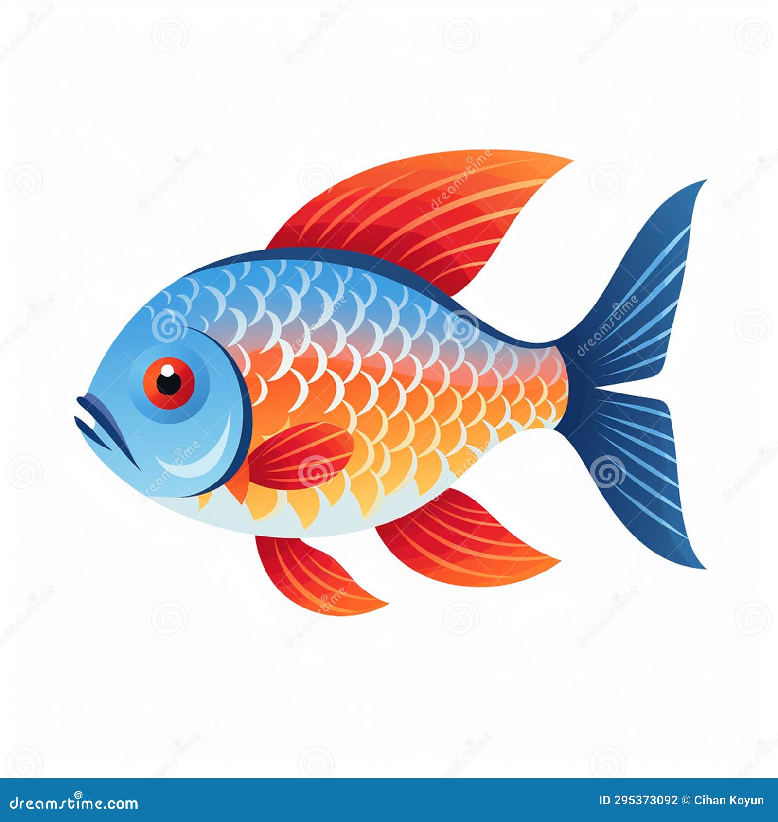Detailed Fish Drawing For Educational Poster Royalty-Free Stock Image ...