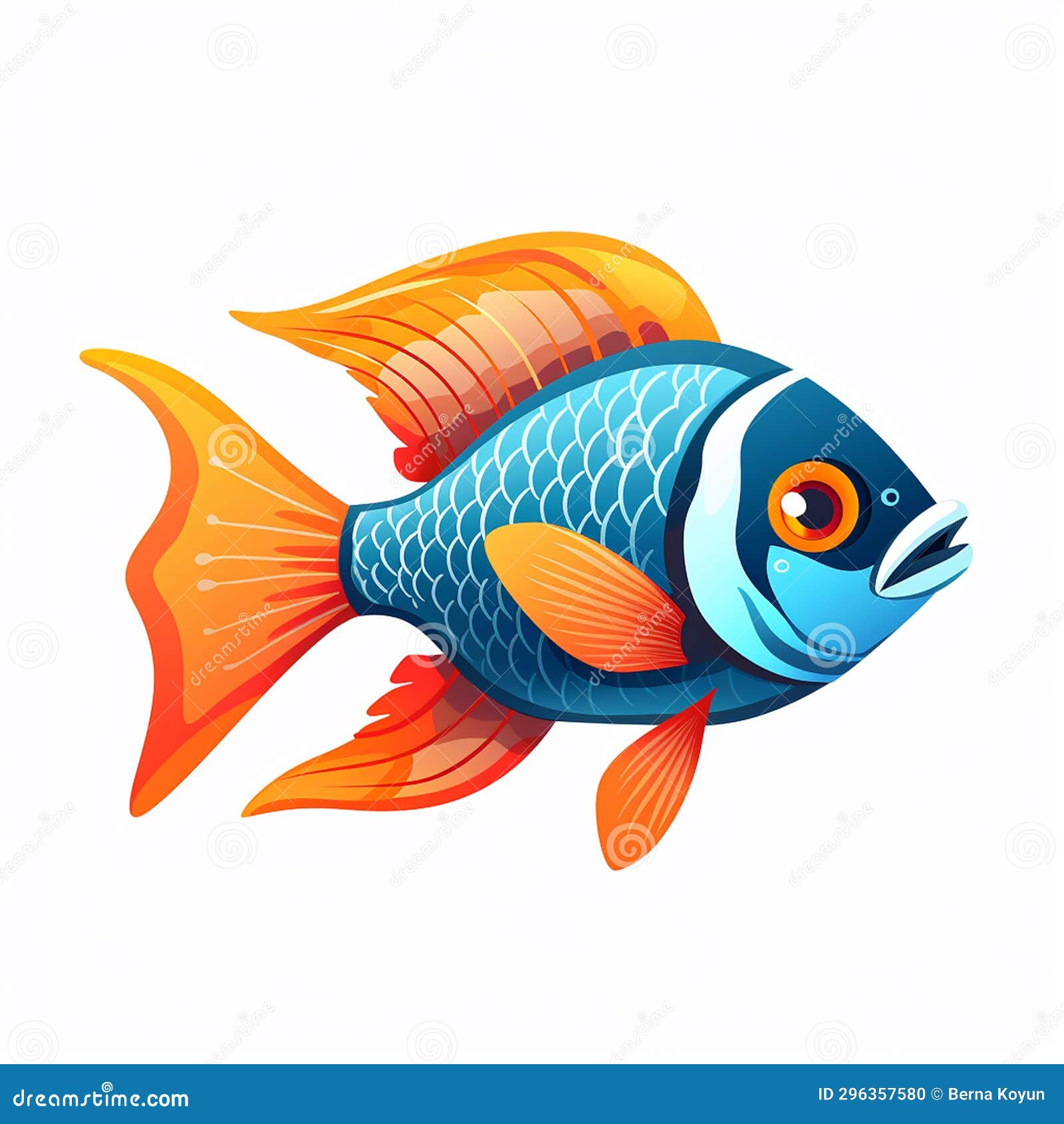Detailed Fish Drawing for Educational Poster Stock Illustration ...