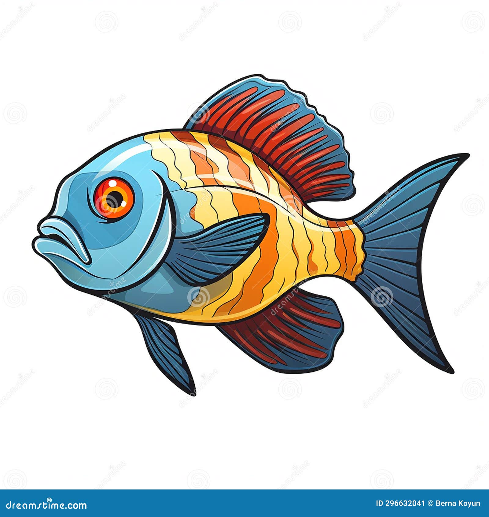 Detailed Fish Drawing for Educational Poster Stock Illustration ...