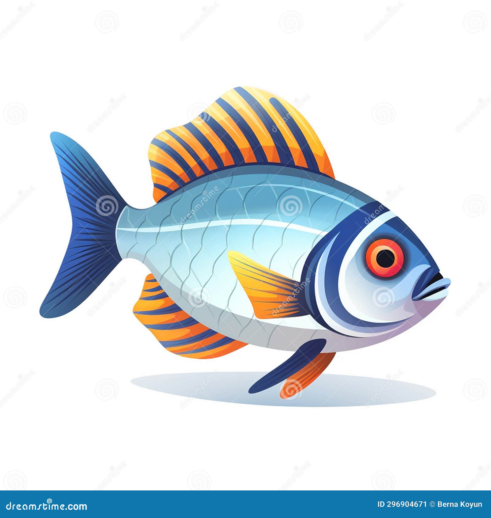Detailed Fish Drawing for Educational Poster Stock Illustration ...