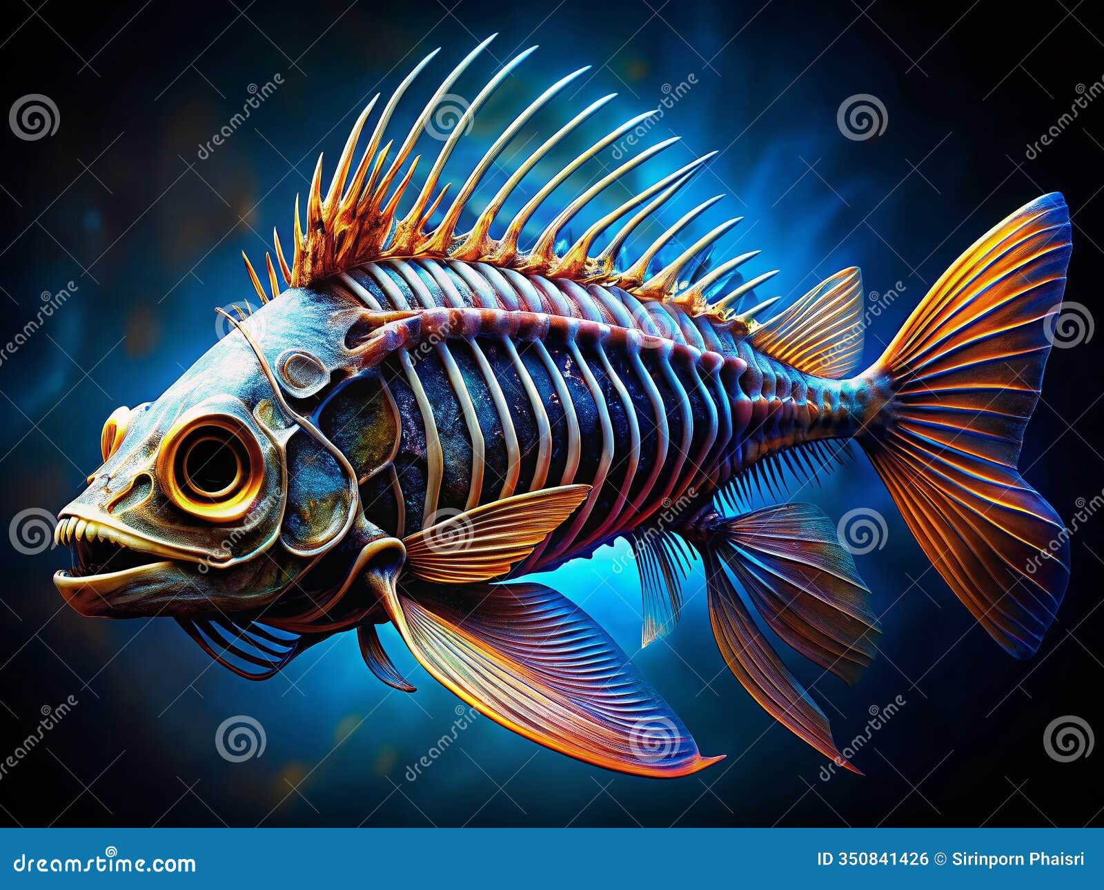 Detailed Fish Skeleton Anatomy Diagram a Stunning Architectural ...
