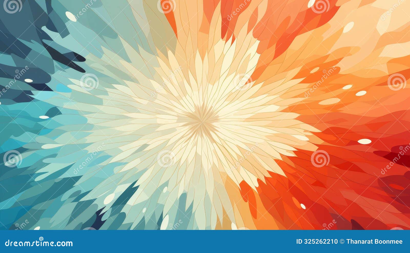 Detailed Flat Design Illustration with Intricate Starburst Pattern and ...