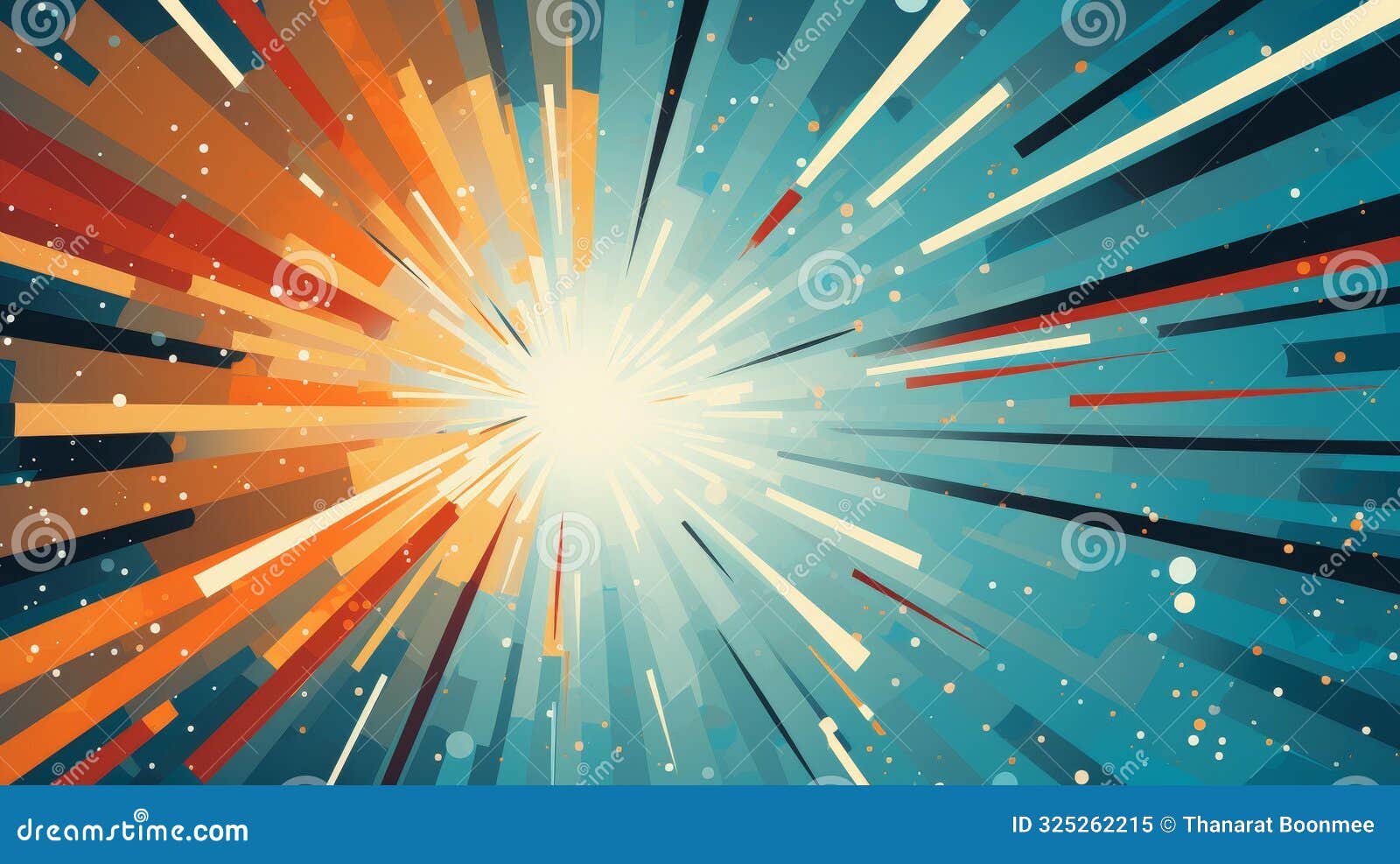 Detailed Flat Design Illustration with Intricate Starburst Pattern and ...