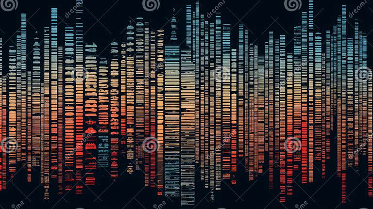 Detailed Flat Illustration of Creative Barcode Scanlines Texture Stock ...
